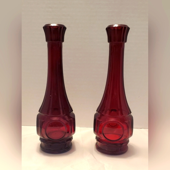 Avon | Accents | Avon Ruby Red Bud Vases | Poshmark